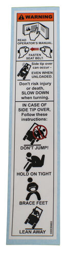 label 'Truck tip-over warning - Parts